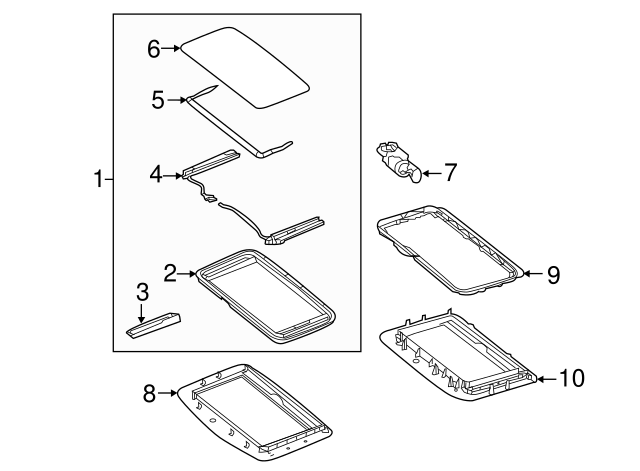 000-780-01-75 - Sunroof Guide Jaw 2010-2018 Mercedes-Benz | Mercedes ...