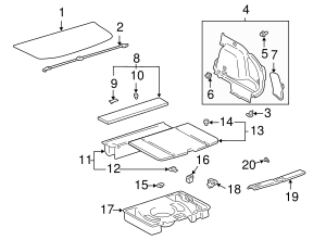 58404-12020 - Hinge - 2003-2008 Toyota Matrix | OEM Genuine Toyota Parts