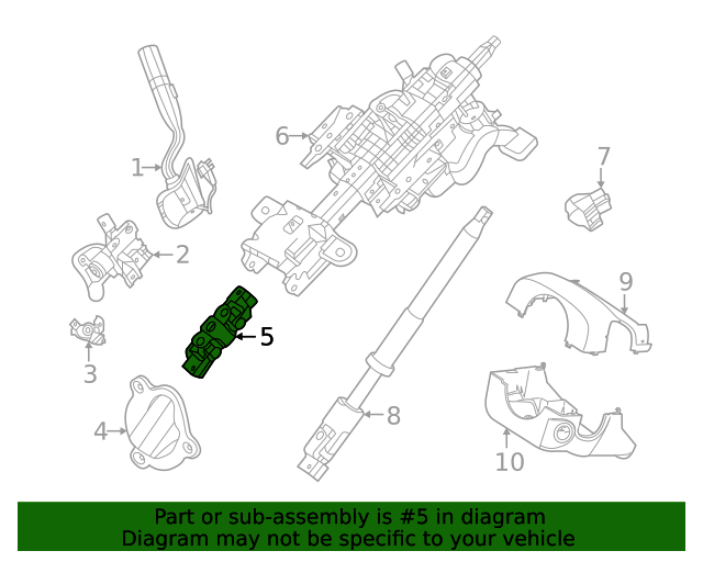 2021-2024 Ford E-350 Super Duty Steering Shaft LC2Z-3E751-B ...