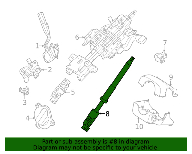 2021-2023 Ford E-350 Super Duty Column Shaft LC2Z-3B676-C | OEM Parts ...