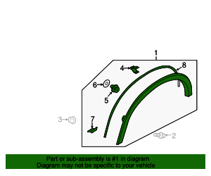 2020-2024 Mitsubishi Outlander Sport Wheel Opening Molding 5228A595 ...