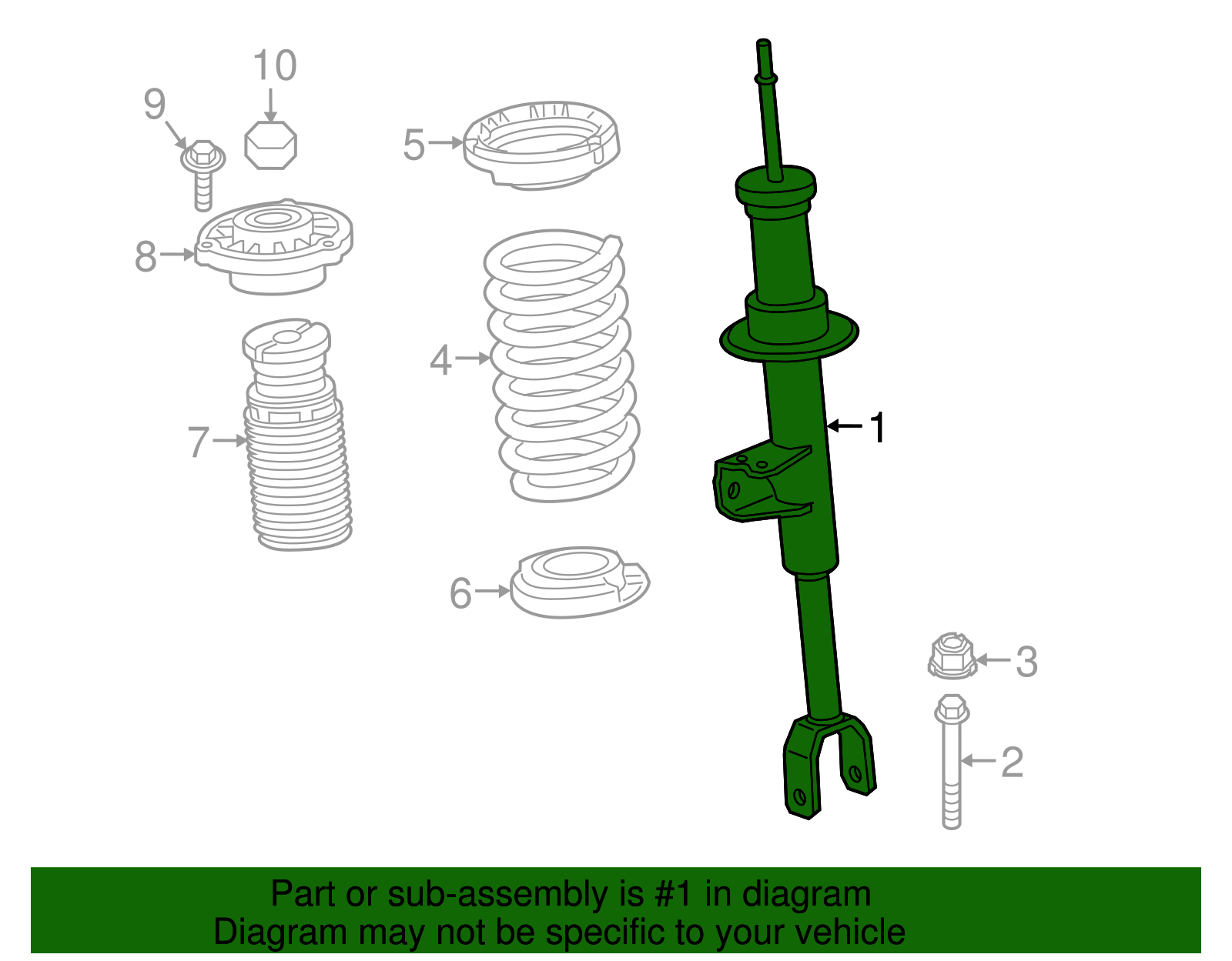 31316866592 - 2017-2023 BMW Strut (31-31-6-866-592) | BMW of South ...