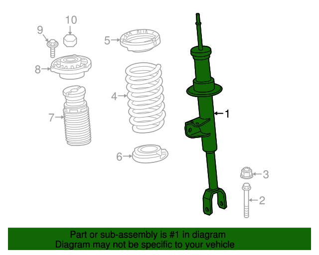 31316866592 - 2017-2022 BMW Strut (31-31-6-866-592) | BMW of South ...