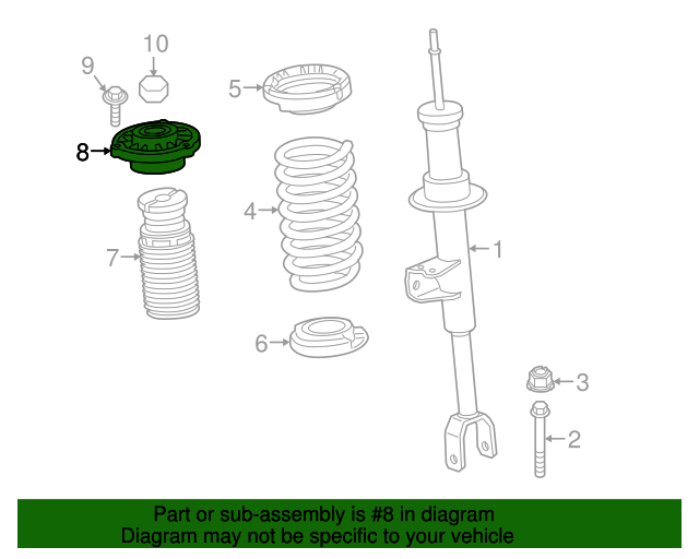 31306884485 - 2017-2023 BMW Upper Support (31-30-6-884-485) | BMW of ...