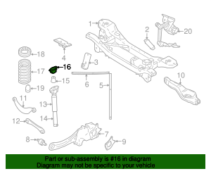 2005-2013 Volvo Suspension Shock Absorber Mount 30760162 | TascaParts.com