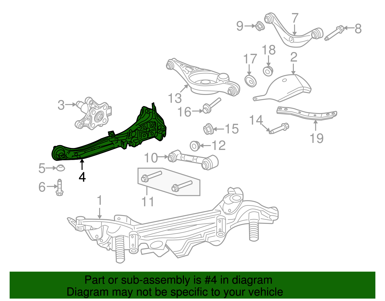 2006-2012 Ford Trailing Link 4m8z5500a | Retail Performance Auto Parts