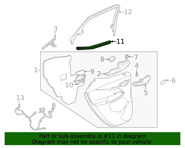 42691300 - Belt Weather-Strip - 2022-2023 Chevrolet Bolt EUV | World ...