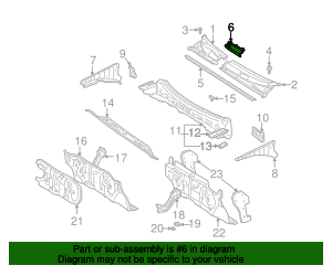 2000-2005 Toyota Echo Louver 55783-52030 | Toyota Parts Center