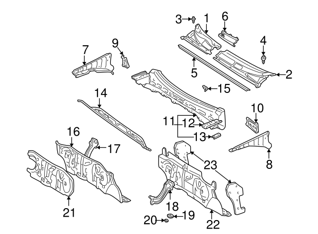 2000-2005 Toyota Echo Louver 55783-52030 | Toyota Parts Center