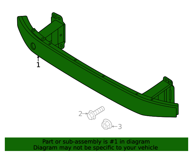 2017-2022 Genesis G90 Beam Complete Front Bumper 64900-D2100 | QuirkParts