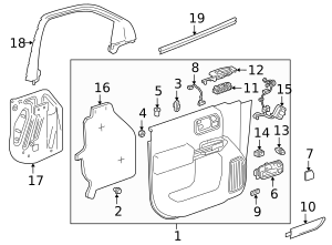 2020-2022 GM Black Front Side Door Window Control Switch 84731703 ...