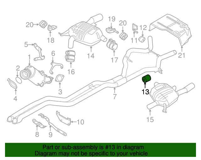 18-30-7-793-014 - Center Pipe Damper - 2007-2020 BMW | Wholesale BMW