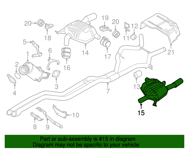 Genuine BMW 18-30-7-647-066 | Rear Muffler | FREE Shipping on Most ...