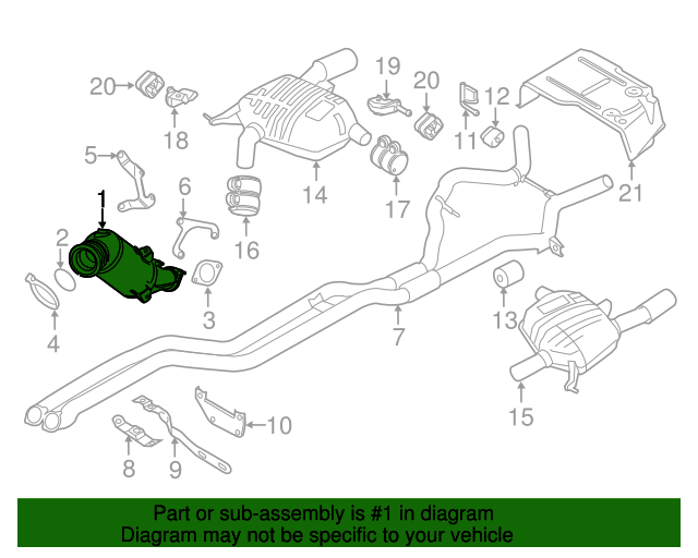 18328603874 - 2007-2013 BMW Pre- Catalytic Converter (18-32-8-603-874 ...