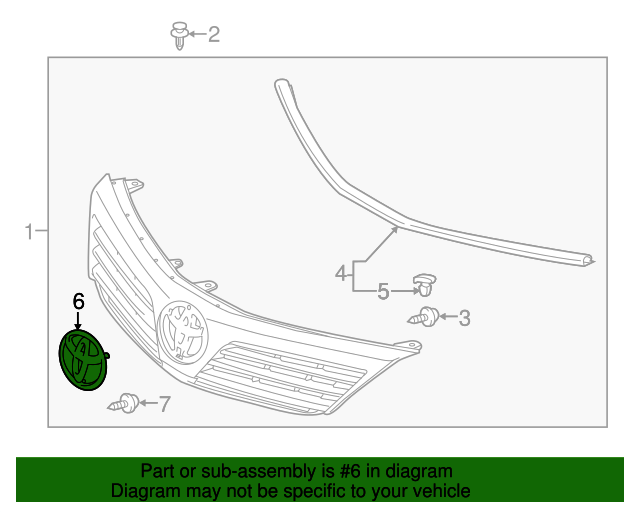 Toyota OEM Grille Emblem Part# 75310-06060 | OEM Vehicle Parts