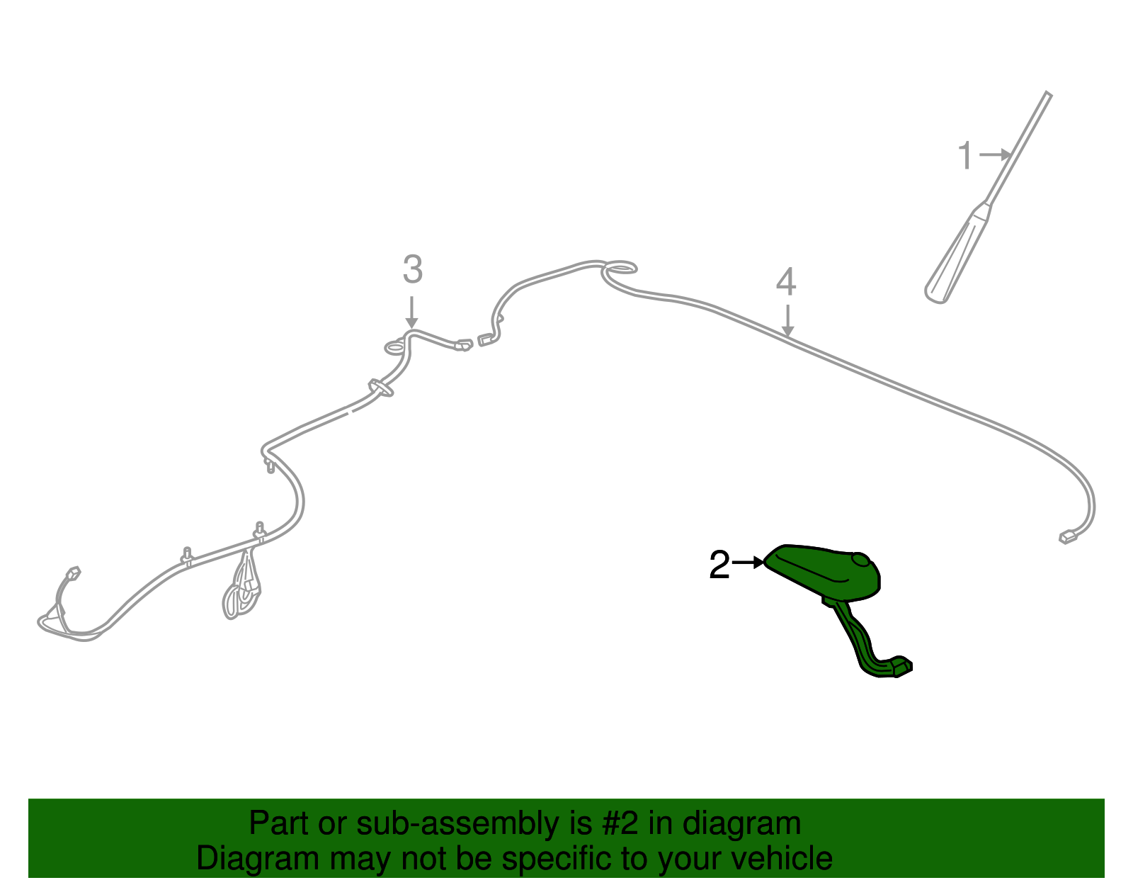 OEM GM Radio Antenna Base Assembly For 2013-2015 GM - Part No. 22868914 ...