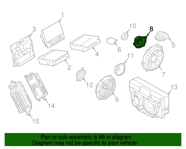 7PP-035-415-H - Speaker 2015-2018 Porsche Macan | AutoNationParts.com