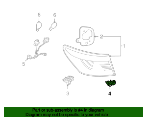 2007-2009 Lexus Tail Lamp Retainer 52563-50010 | AutoNationParts.com