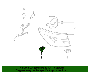 52562-50020 - Tail Lamp Retainer For 2010-2012 Lexus | Lexus OE Parts