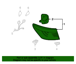 2007-2009 Lexus LS460 Tail Lamp 81561-50160 | OEM Parts Online