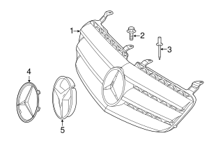 Mercedes-Benz OEM Grille Assembly Part# 251-880-15-83-9040 | OEM ...