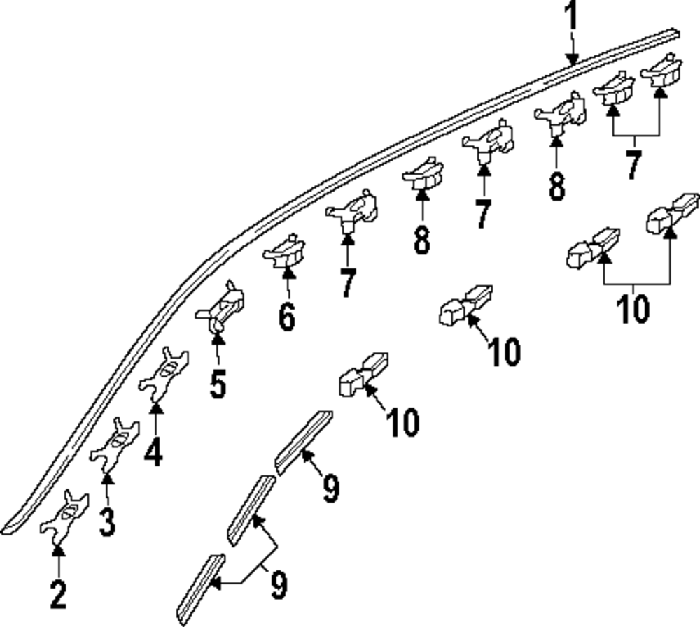 73160-3A0-A01 - 2023-2025 Honda CR-V - Drip Molding Clip | Genuine ...