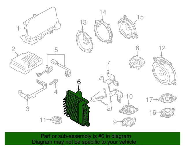 2014-2017 Mazda 6 Amplifier GHP9-66-920A | RealMazdaParts.com