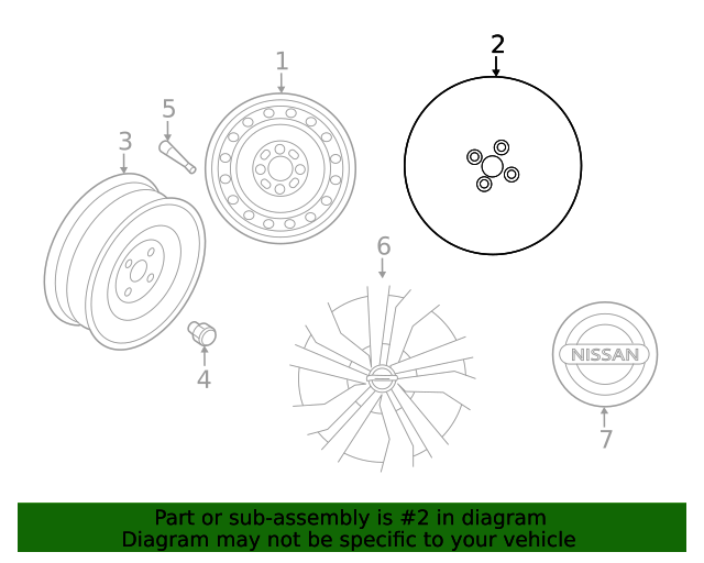 2020-2021 Nissan Versa Wheel, Alloy 40300-5EF3E | Nissan Parts Store