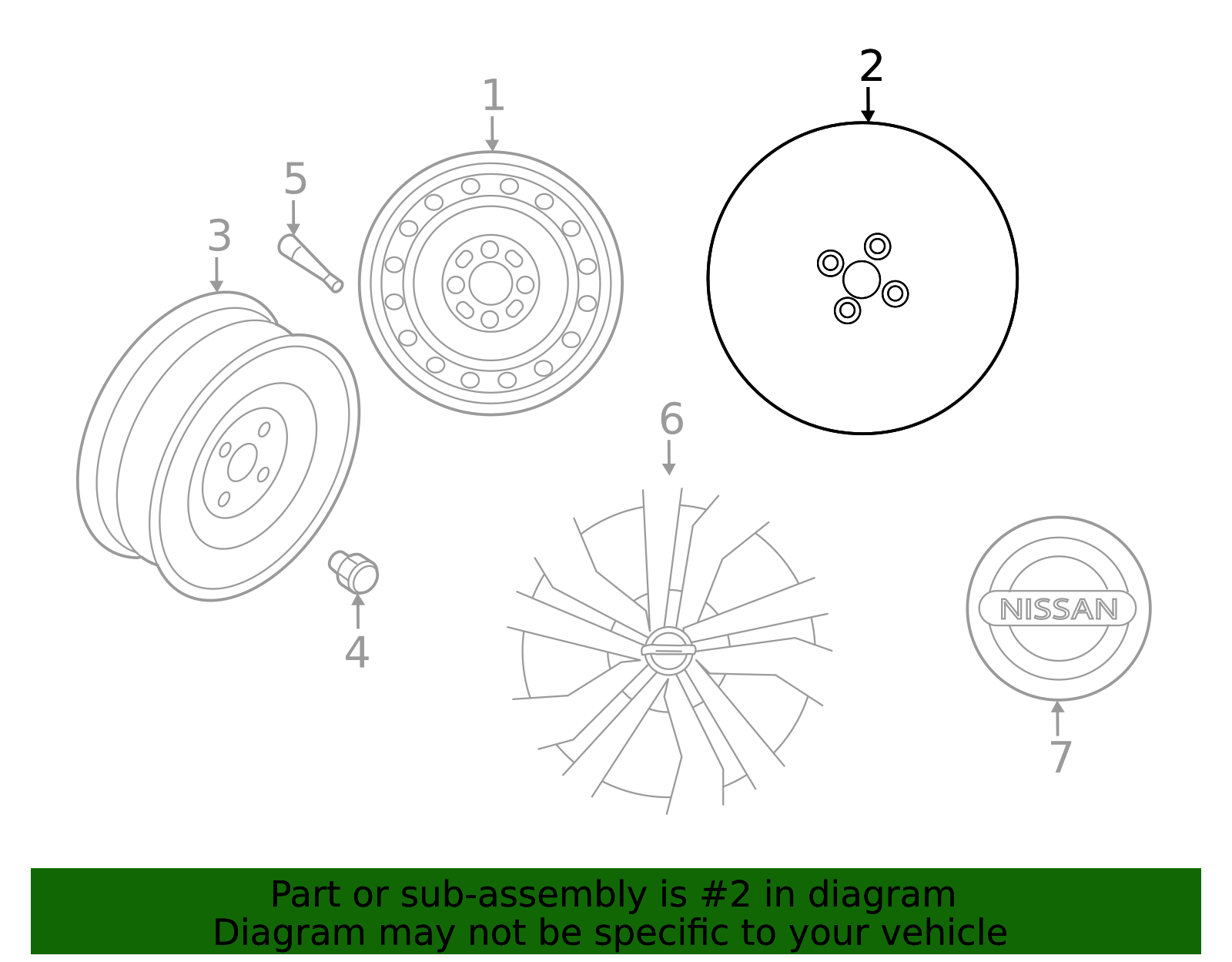 2023-2025 Nissan Versa Wheel, Alloy 40300-6EM3A | Temecula Nissan Parts