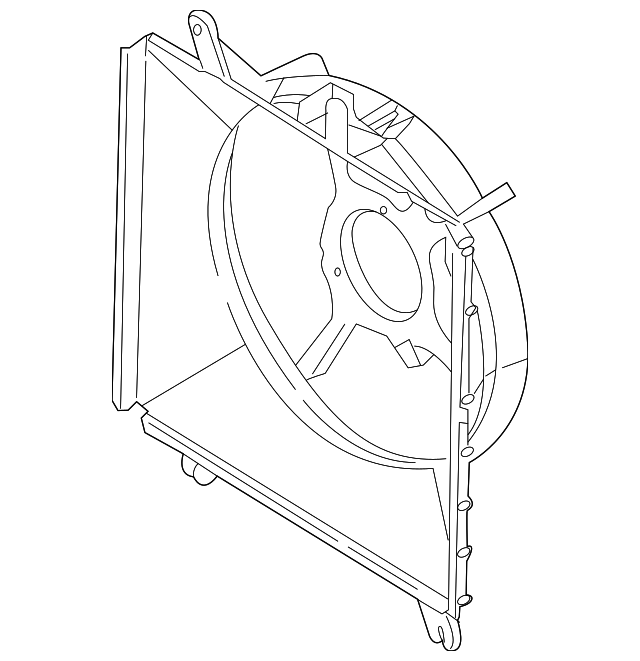 2001-2002 Kia Rio Fan Shroud 0K30B-15210 | TascaParts.com