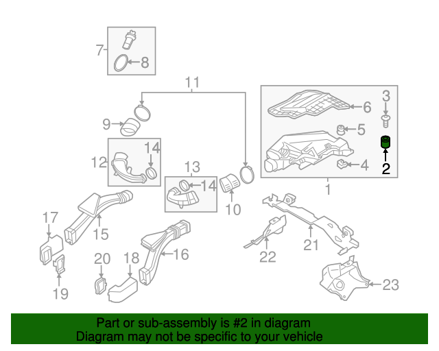 Genuine BMW 13-71-7-603-399 | Air Cleaner Assembly Lower Insulator ...