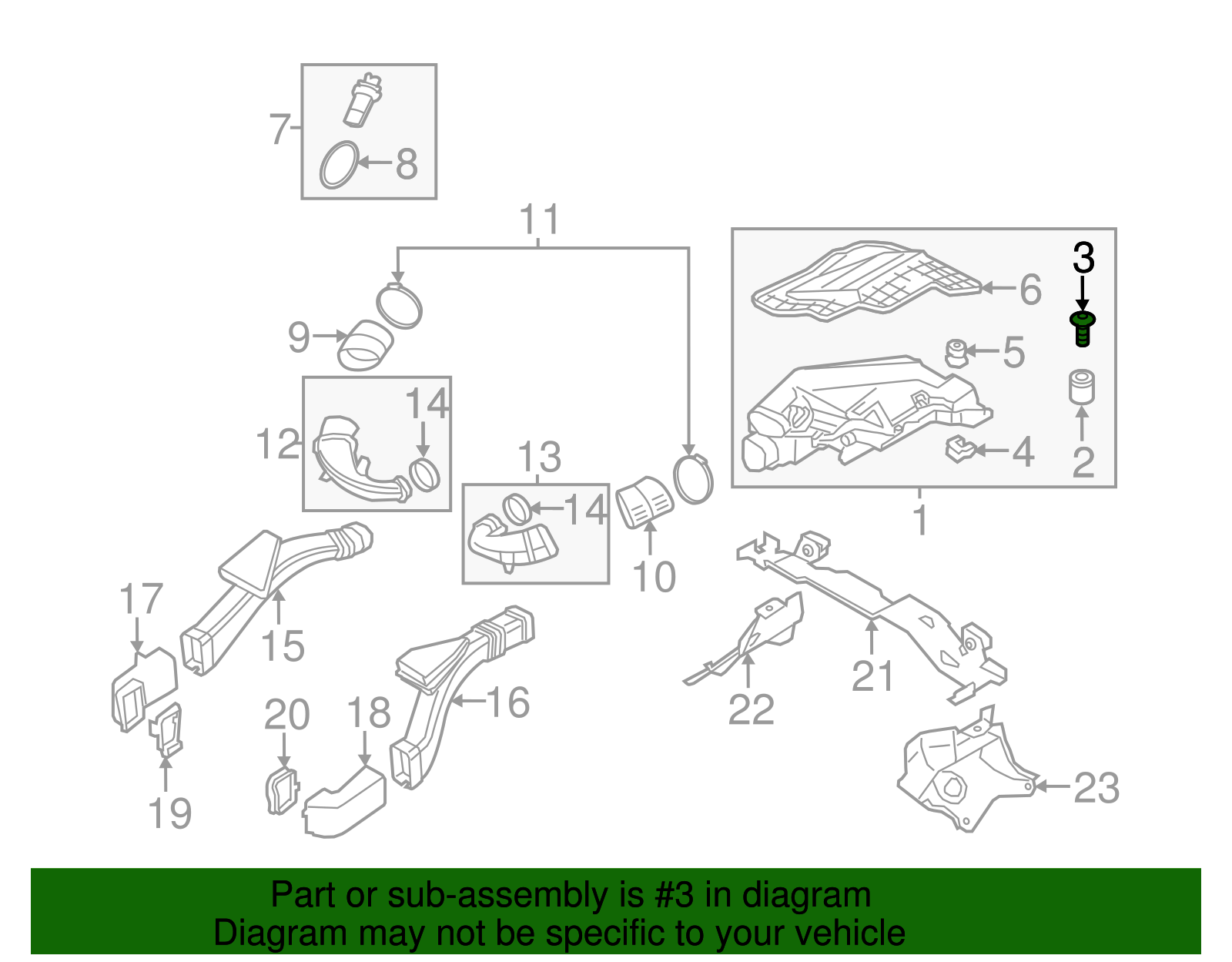 13717545438 - 2006-2022 BMW Air Cleaner Assembly Screw (13-71-7-545-438 ...