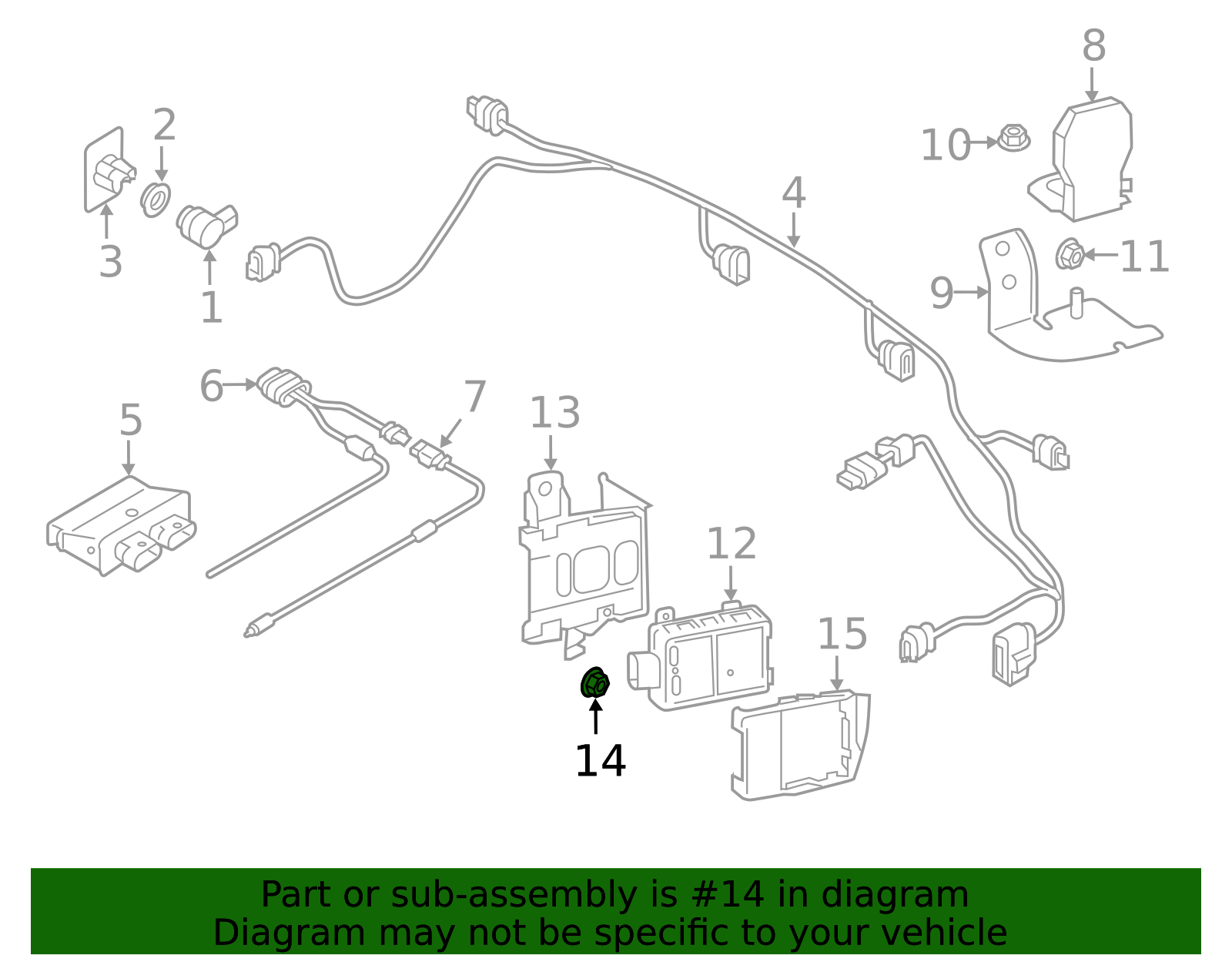 WHT-006-099 - Blind Spot Detection System Warning Sensor Nut 2013-2025 ...