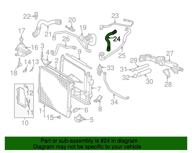 17127509966 - 2004-2006 BMW X5 Reservoir Hose (17-12-7-509-966) | BMW ...