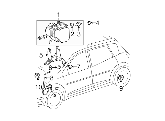 1998-2008 Toyota Actuator Assembly Nut 90182-A0031 | Toyota Parts Center