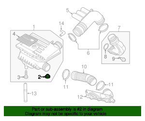 2013-2018 Volkswagen Jetta Air Filter Housing Grommet 07C-133-588-P ...