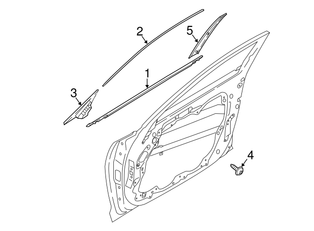 2018-2021 Kia Stinger Frame Molding - Passenger Side (RH) 82860-J5000 ...