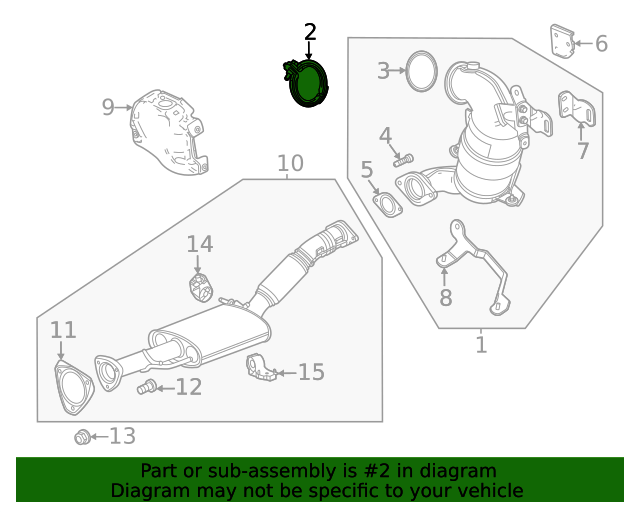 55513359 - Exhaust Pipe Clamp 2020-2024 GM | AutoNationParts.com