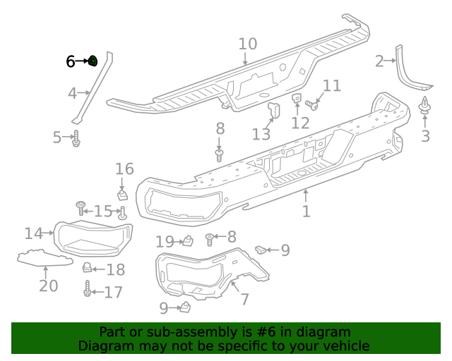 2022-2024 GM Headlamp Assembly Retainer Nut 11603644 GM | GMPartsDirect.com