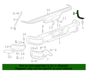 2019-2022 GM Rear Bumper Protector 84520902 | GM Parts Center