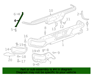2020-2023 GM Rear Passenger Side Bumper Impact Bar Bracket 84319820 ...