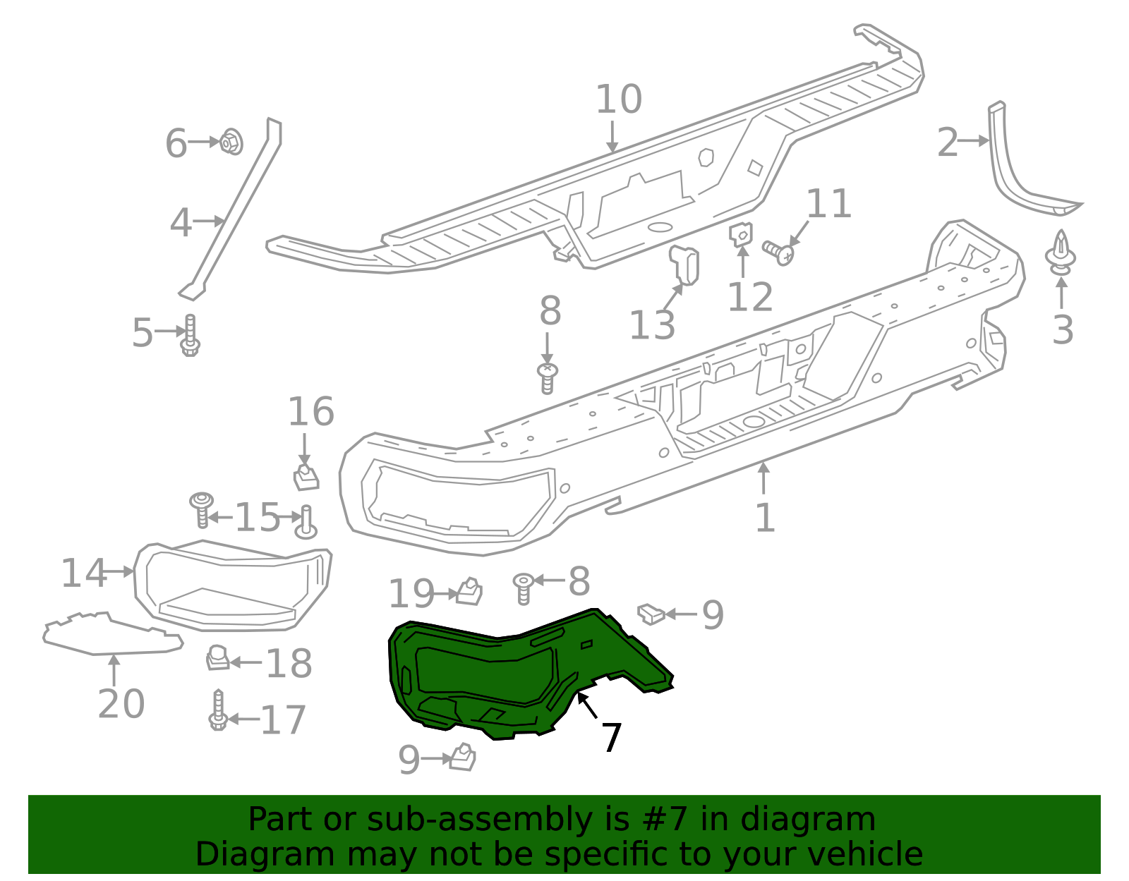 2020-2025 GM Bumper Bracket 84988895 GM | GMPartsDirect.com