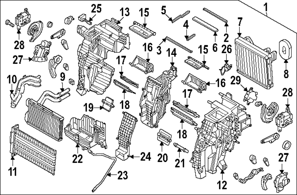 97205-AT020 - AC & Heater Assembly 2023-2025 Kia Niro | Kia.Parts