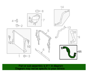 212-501-26-84 - Radiator Hose 2015-2017 Mercedes-Benz | Mercedes-Benz ...