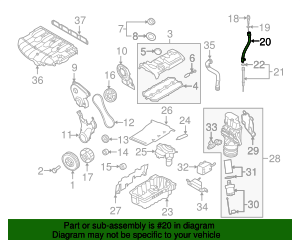 06F-103-663-H - OEM NEW 2006-2013 VW Volkswagen Golf R Upper Gas Tube ...