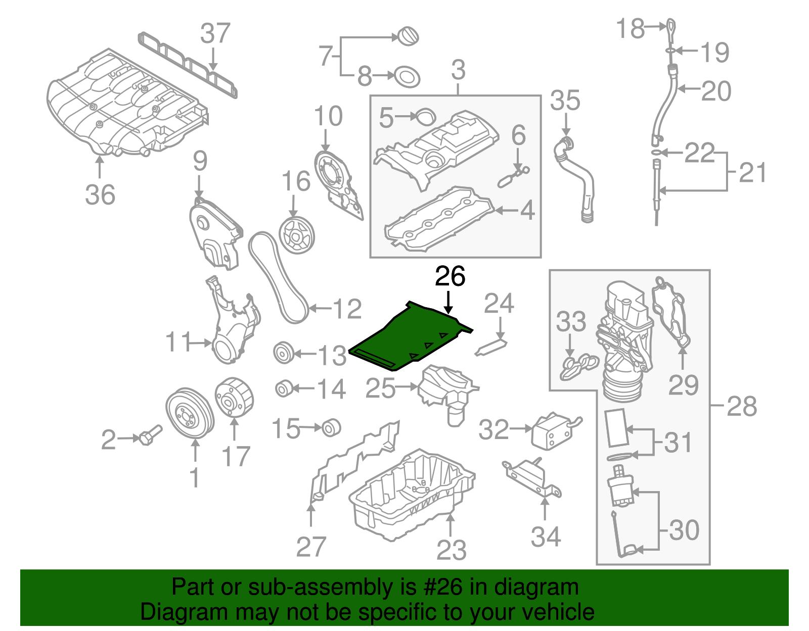 2007 Volkswagen Eos Shield 06F-103-623-E | vwpartscenter