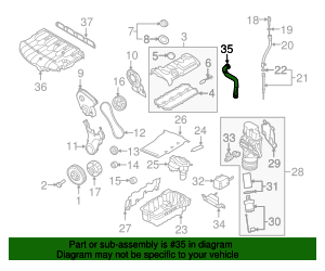 2007-2008 Volkswagen Eos Breather Tube 06F-103-235-A | VW Direct Auto Parts