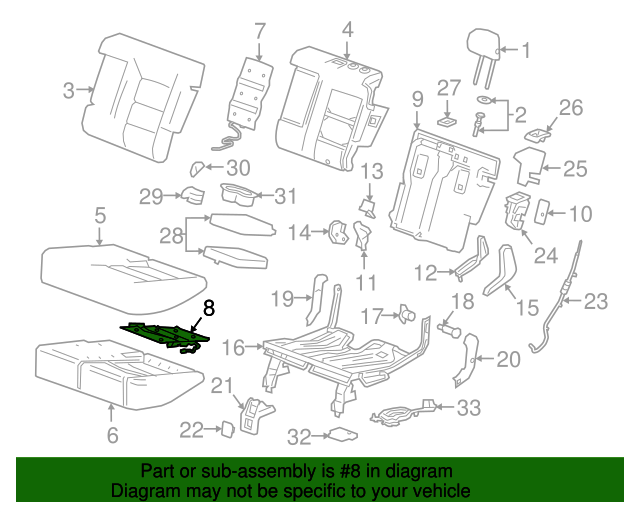 2018-2019 GM Rear Seat Cushion Heater 13519202 | GMPartsDirect.com