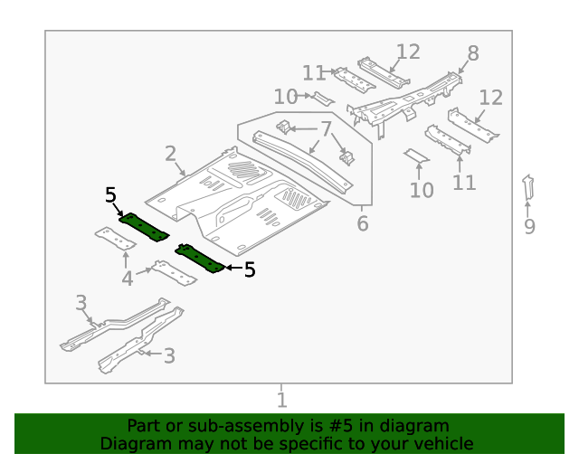 L1MZ-7850217-B - Center Reinforced 2020-2023 Ford | Ford Parts Direct