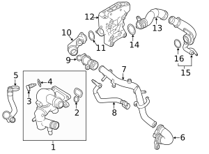 Genuine OEM By-Pass Pipe Part# LR083328 Fits 2018-2019 Land Rover: Up ...